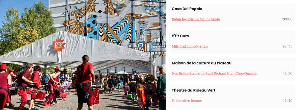Le Calendrier du Plateau